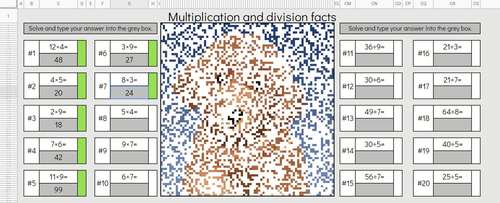 Digital Math Pixel Art 5th Grade Fluency Number Sense YEARLONG PROGRAM