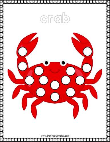 Under the sea Dot Marker Printable by Crafted with Bliss by Teacher Pia