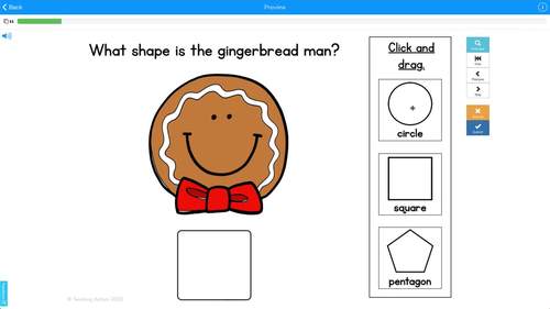 Gingerbread Man 2D Shape Boom Cards | Math Distance Learning by ...