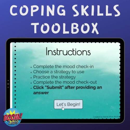 Coping Skills Toolbox -- SEL Boom Cards Distance Learning by Social ...