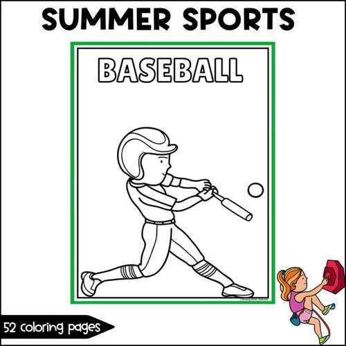 Summer Sports Coloring Pages, Summer Games, Physical Fitness Education