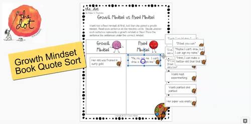 Growth Mindset The Dot Peter Reynolds Posters Activities Print Digital ...
