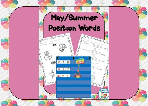 Position Words Activities and Worksheets | Math Centers | Summer | May
