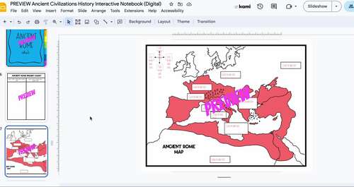 Ancient Rome Interactive Notebook (Digital Version - Google Slides)