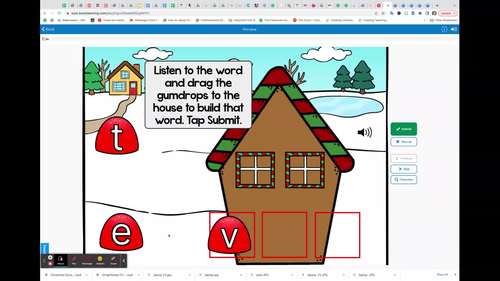 Build Gingerbread House Short Vowel CVC Words BOOM™ Cards | TPT