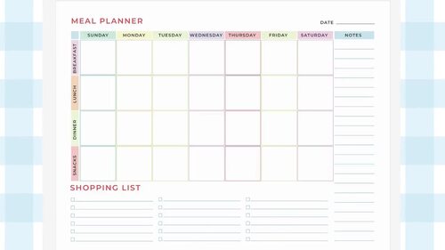 Meal and Kitchen Planner Bundle - With A4 Fillable PDF and A5 & US Letter