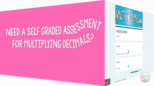 5th Grade Multiplying Decimals Quiz Google Classroom by Loving Math