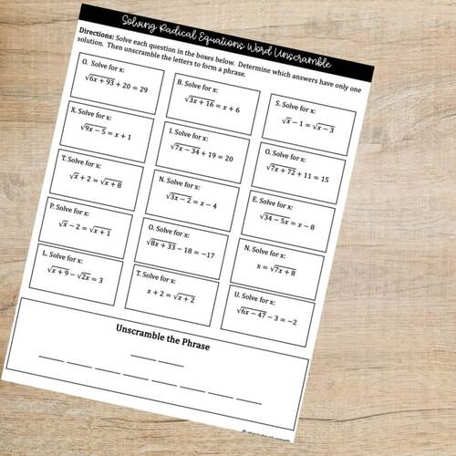 Algebra 2 Exponent Rules & Radical Functions Digital and Printable ...