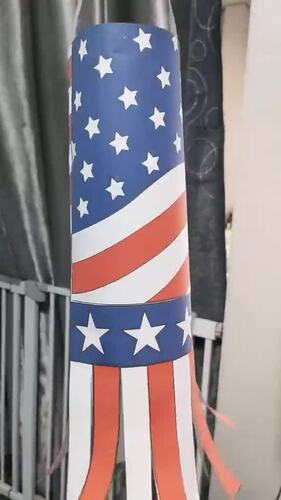 Presidents' Day Craft Abraham Lincoln Windsock Mobile Hanging Activities