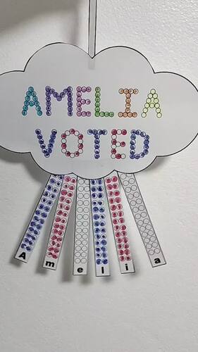 I VOTED Craft Q Tip Painting Name Hanging Craft Voting Election Day ...