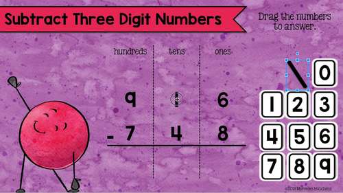 Three Digit Subtraction Bundle Google Apps Distance Learning | TPT