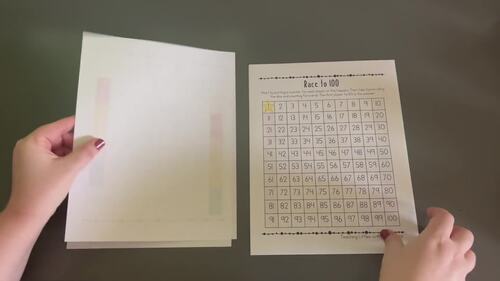 Race to 50, 100, 120 Math Game by Teaching Littles with Mrs Lopez