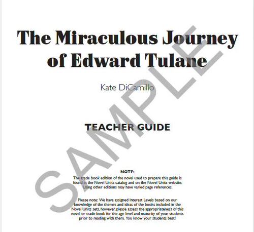 The Miraculous Journey of Edward Tulane Novel Units® Teacher Guide ...