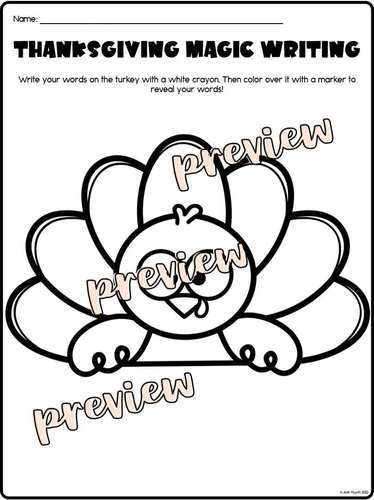 Fall Thanksgiving Word Work for Spelling or Sight Words by Anh Huynh