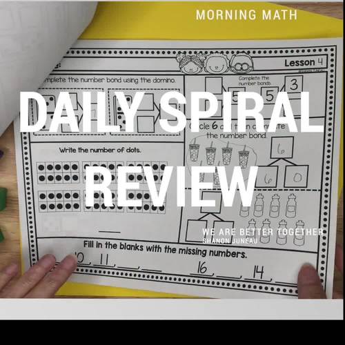1st Grade Morning Work | First Grade Spiral Daily Math Review | TPT