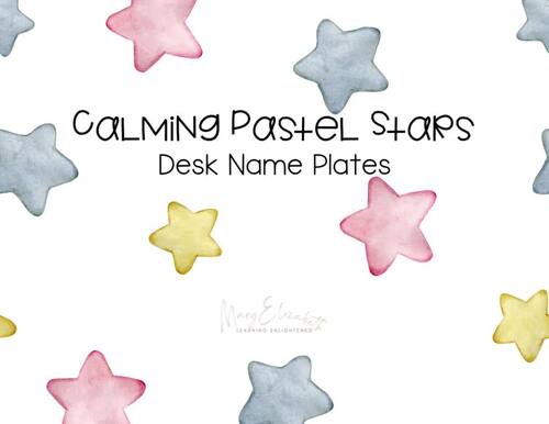 Desk Name Plates | Calming Stars Collection | TPT
