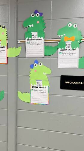 End of the Year See You Later Alligator Bulletin Board and Writing Craft