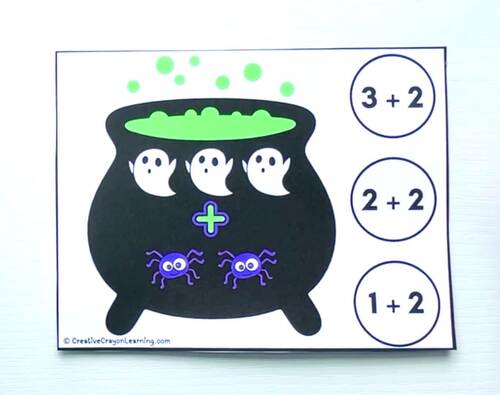 Cauldron Decomposing Numbers – Halloween Addition Math Center for ...