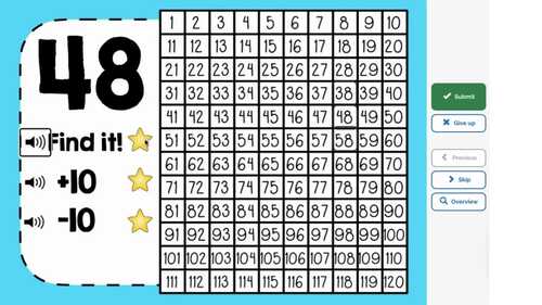 10 More, 10 Less on a 120 Chart - BOOM Cards by KinderJenni | TPT