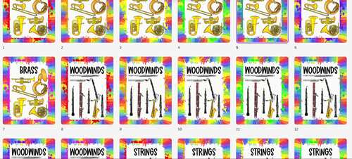 Music Decor - Instrument Families - Boomwhacker Brights by Teacher's Pet