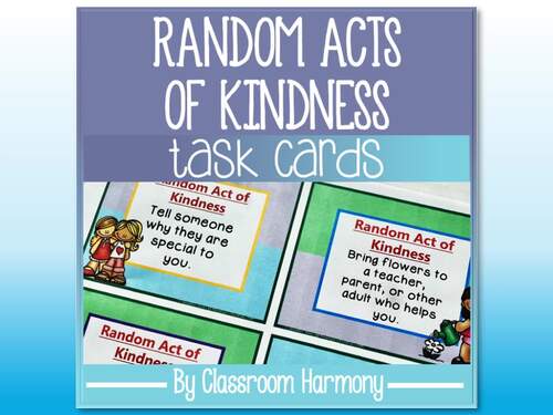 Random Acts of Kindness Task Cards - SEL and Character Education