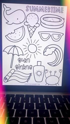 August Coloring Pages | Summer and Back to School by Coffee Teach and ...