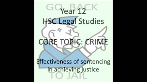 Yr.12 Legal Studies: Crime - Effectiveness of sentencing as a means for ...