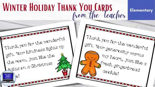 Encouragement Cards: Winter Holiday Thank You Notes by The Tech Lovin ...