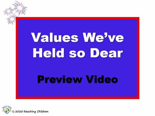 America has great values and we need to be reminded of them periodically.