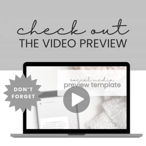 Editable Social Media Product Preview Templates TPT Sellers Teacher Authors