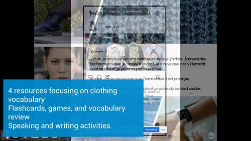 French clothing vocabulary bundle Les vêtements games, speaking ...