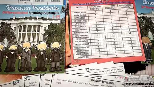 American Presidents Differentiated Passage Text Bundle by Bow Tie Guy ...
