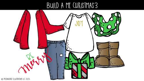 Build A Me clip art, Christmas clip art Set 3 Mini by Melonheadz Clipart