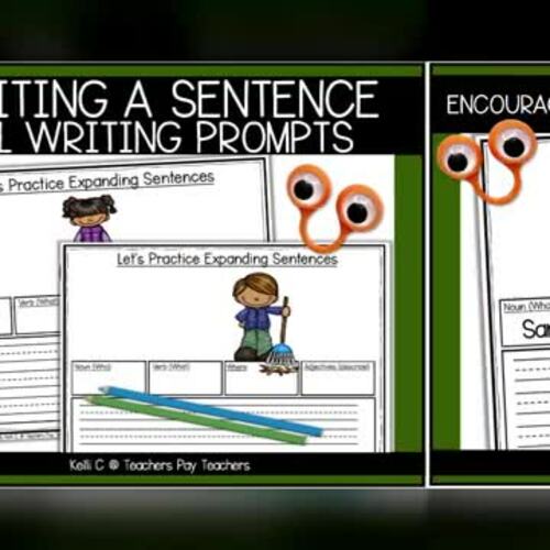 Sentence Writing Activities With Fall Related Picture Prompts Autumn by ...