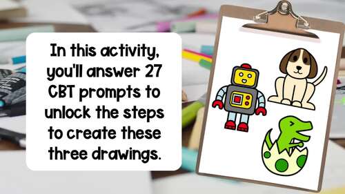 CBT Guided and Directed Drawing Set 2 Cognitive Behavioral Art Activity