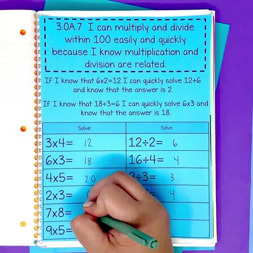 3rd Grade Math Interactive Notebook by Thrifty in Third Grade by Cassie ...