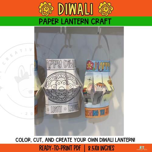 Diwali Paper Lantern Craft | Festival of Lights Activity for Kids