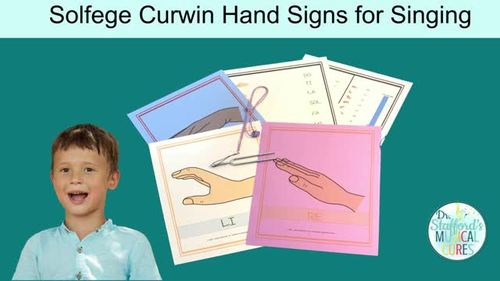 Solfege Curwin Hand Signs Music Class Decor-Double Line Design | TPT