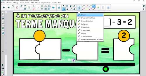 Activité Notebook : le terme manquant by Le dada de Rébecca | TPT