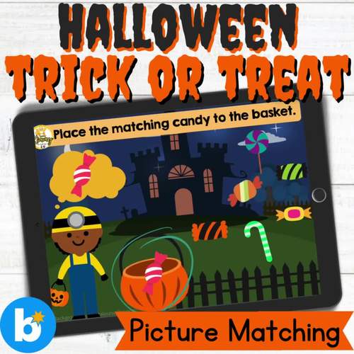 Halloween Trick or Treat Match the Picture Boom Cards by Teacher Kimmy