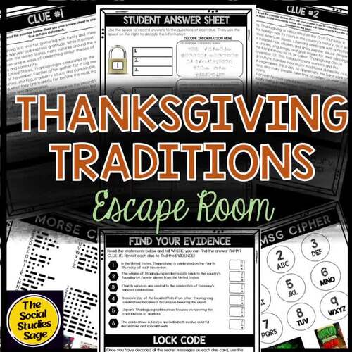 Thanksgiving Traditions Around the World Escape Room - Critical ...