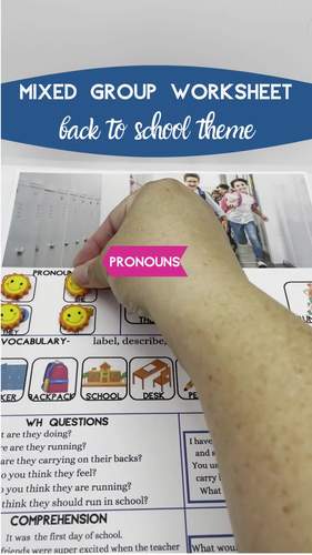 Transportation Themed No Prep Worksheets for Speech Therapy Mixed Groups