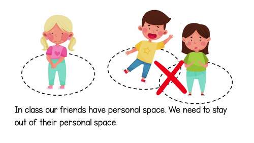 Personal Space Social Story and Animated PowerPoint by They Call Me Queen B