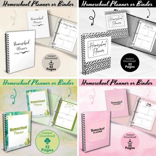 Homeschool Planner Bundle | Academic Calendar| Student Planner Lesson ...