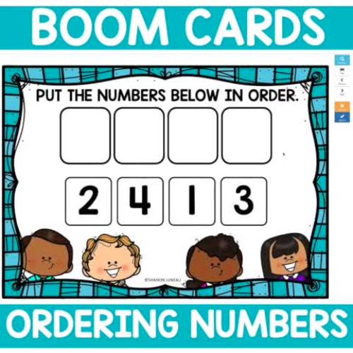Number Order using Boom Cards | Digital Task Cards | TPT
