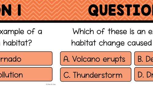 3rd Grade Science Game | Changing Environments (NGSS 3-LS4-4) by Miss B ...