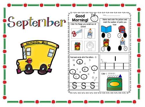 PreK Kindergarten Morning Work for the Entire Year | Worksheets Bundle ...