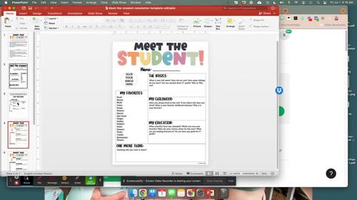 Meet the Student Newsletter Template - EDITABLE - First day of School