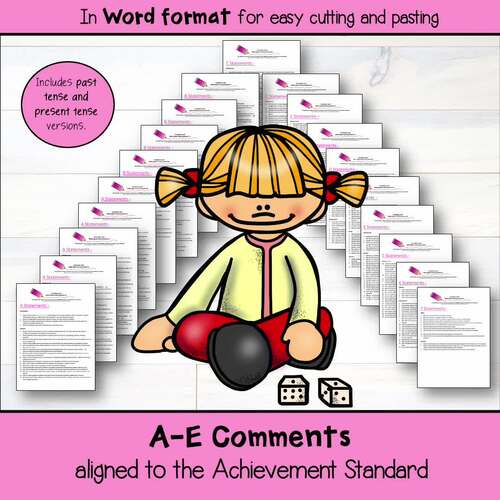 V9 Australian Curriculum Maths Report Comments and Criteria - Prep ...