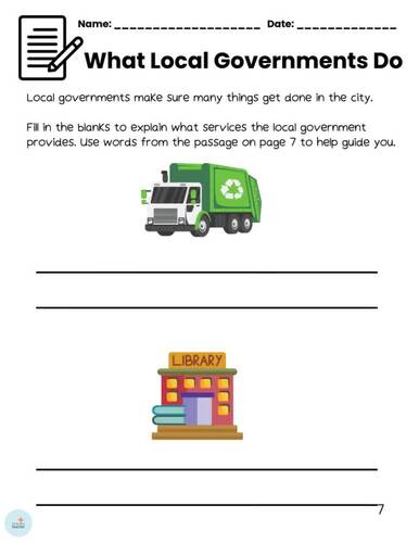 Social Studies Grade 1 Unit on Local Communities by Ayesha Teaching ...